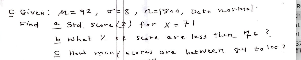 Solved R o=8 th C Giveni M=92, n=1800, Data normal Find a | Chegg.com