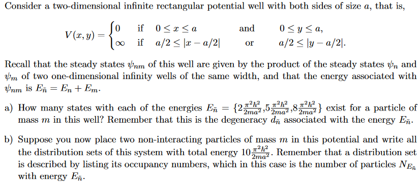 Solved Consider a two-dimensional infinite rectangular | Chegg.com