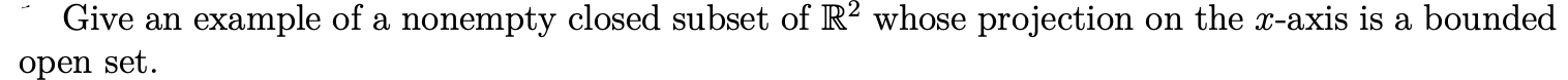 Solved Give an example of a nonempty closed subset of R² | Chegg.com
