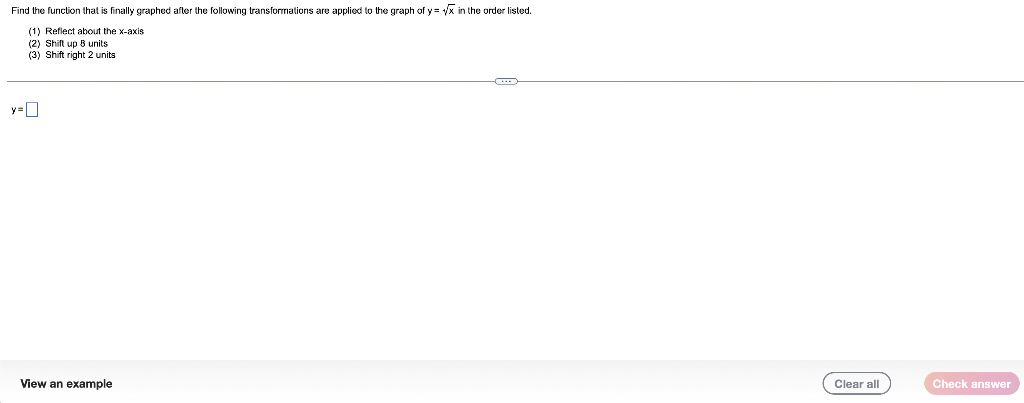 Solved Find the function that is finally graphed after the | Chegg.com