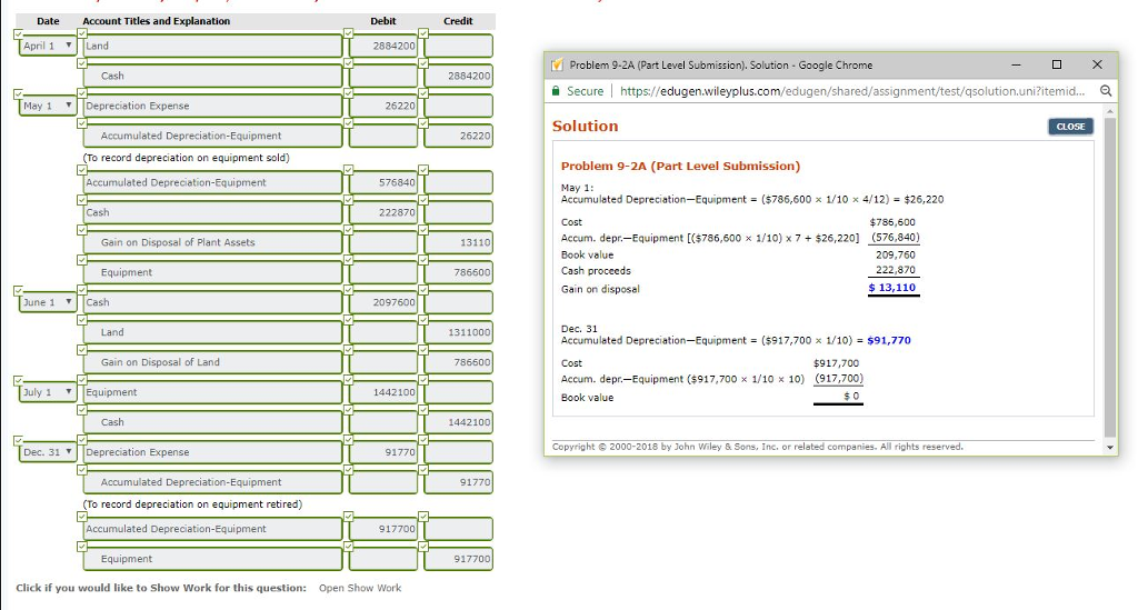 Solved Problem 9-2A (Part Level Submission) At December 31, | Chegg.com