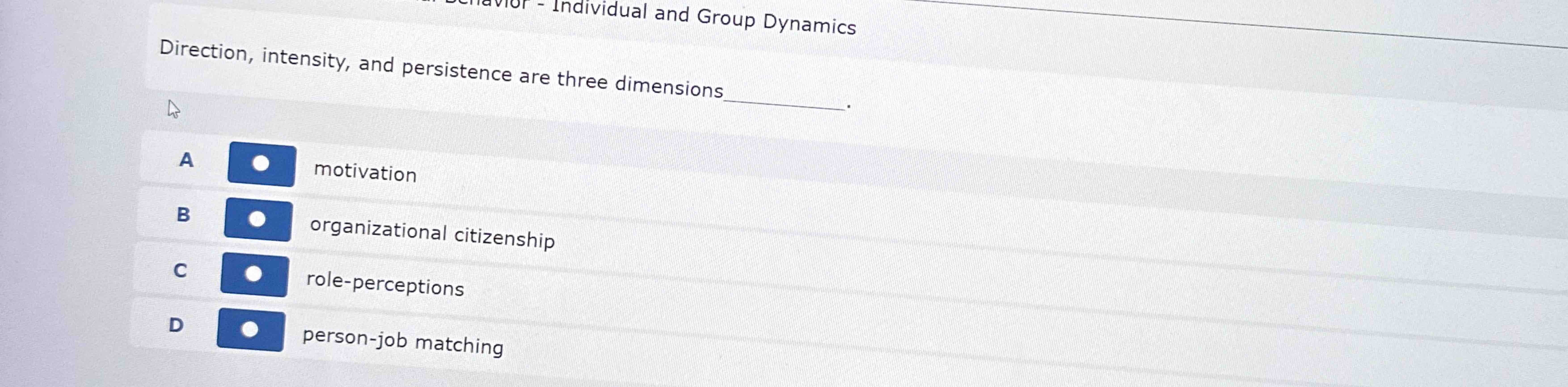 Solved Individual and Group DynamicsDirection, intensity, | Chegg.com