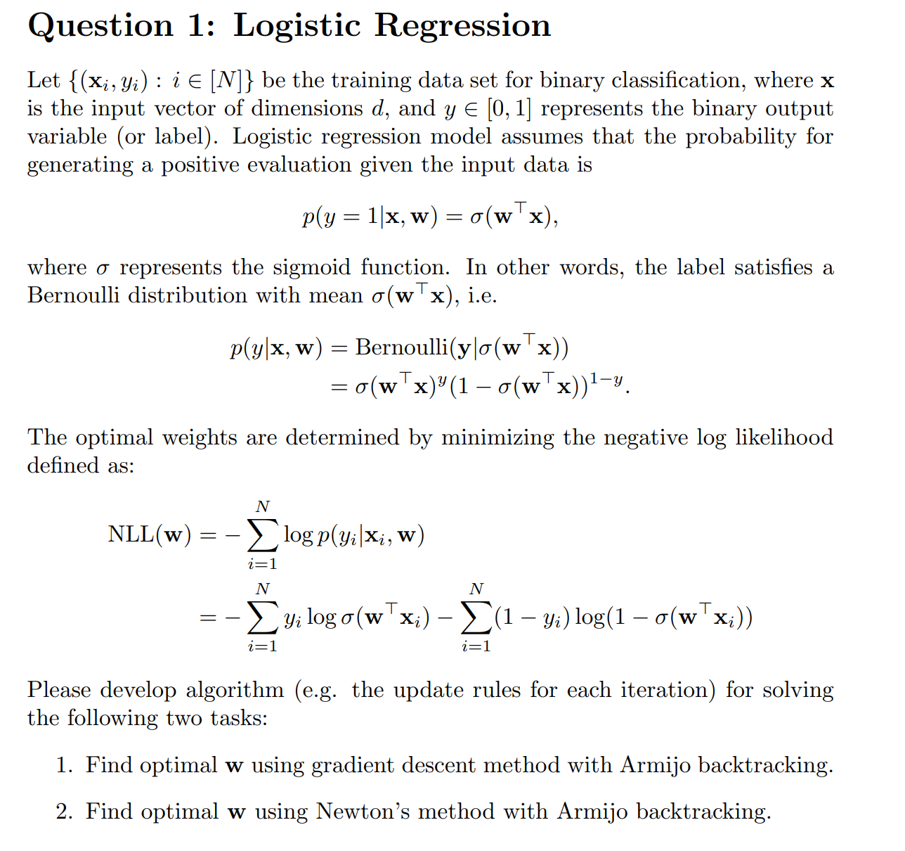Solved Let {(xi,yi):i∈[N]} be the training data set for | Chegg.com
