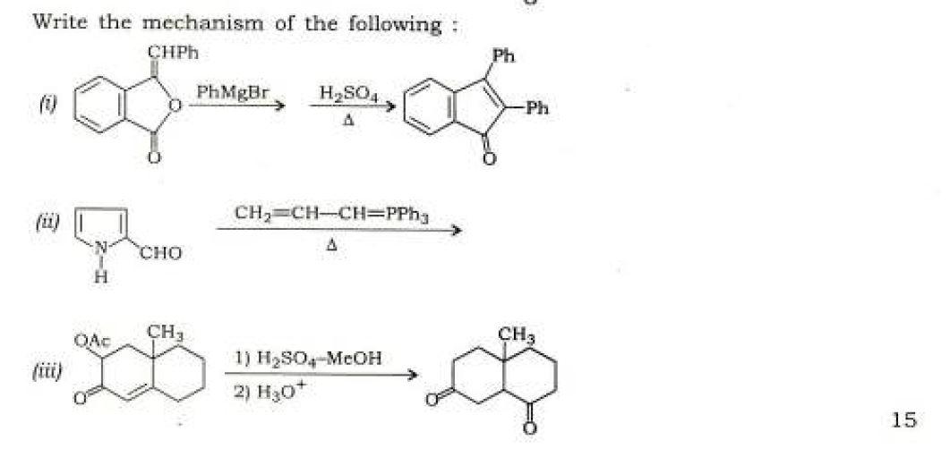 Solved Write the mechanism of the following: CHPH Ph Ph Mgür | Chegg.com