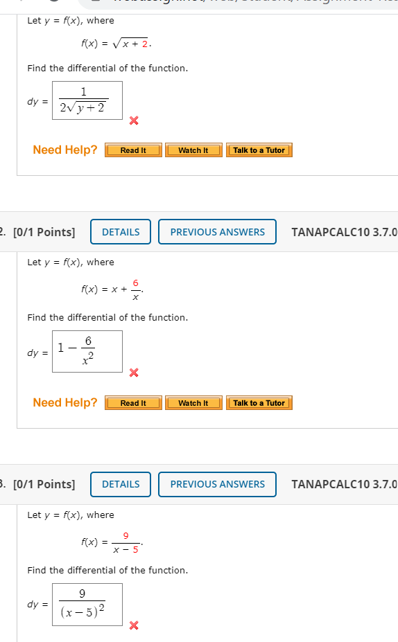 Solved Let Y F X Where F X X 2 Find The