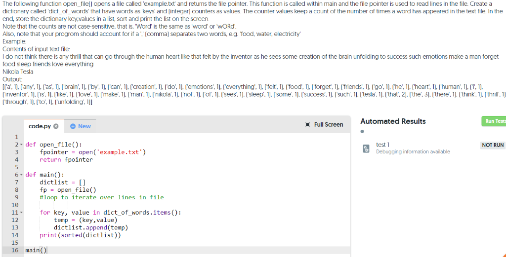 Solved The following function open_file[) opens a file | Chegg.com