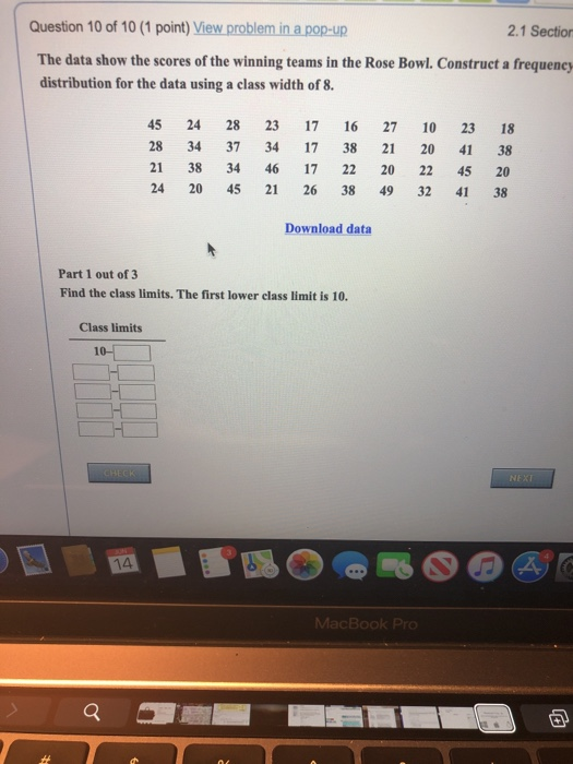 Solved Question 10 of 10 (1 point) View problem ina pop-up | Chegg.com