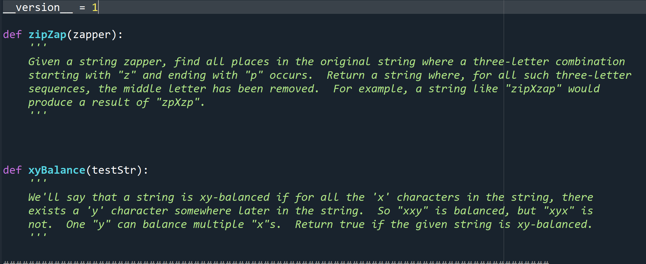 Solved version def zipZap(zapper): Given a string zapper, | Chegg.com