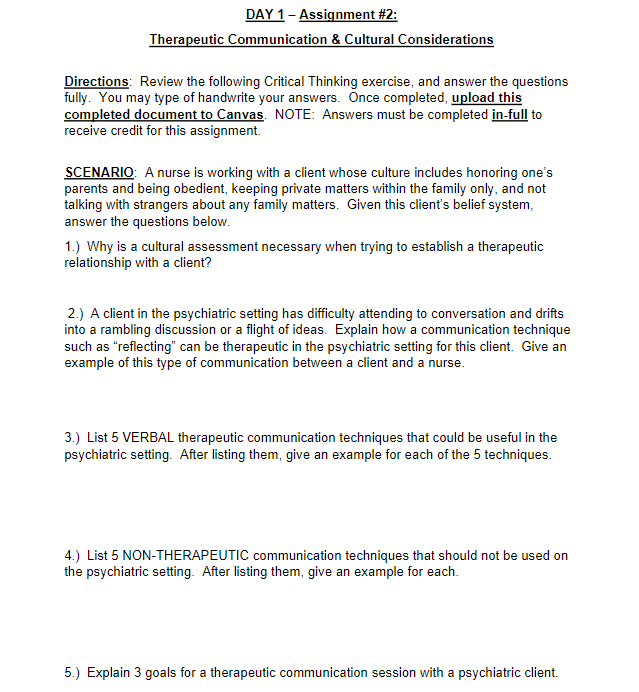 Solved Directions: Review the following Critical Thinking | Chegg.com