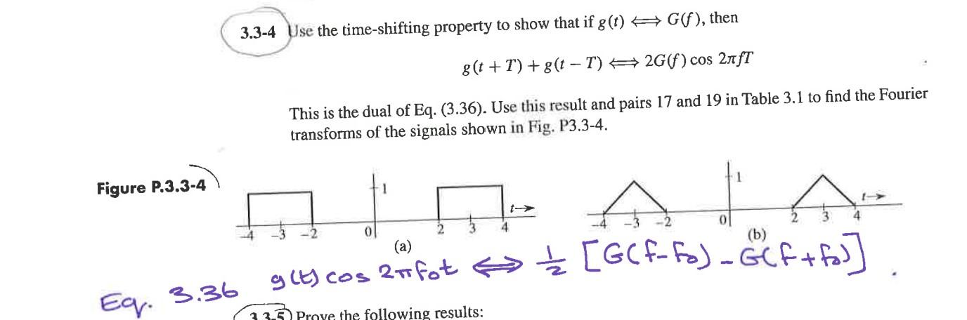 Solved 3.3-4 Use the time-shifting property to show that if | Chegg.com