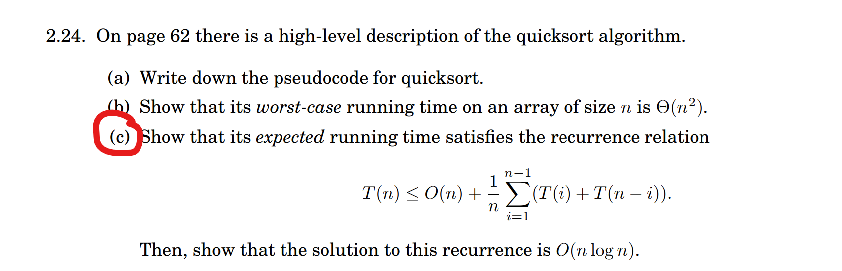 Solved 2.24. On page 62 there is a high-level description of | Chegg.com