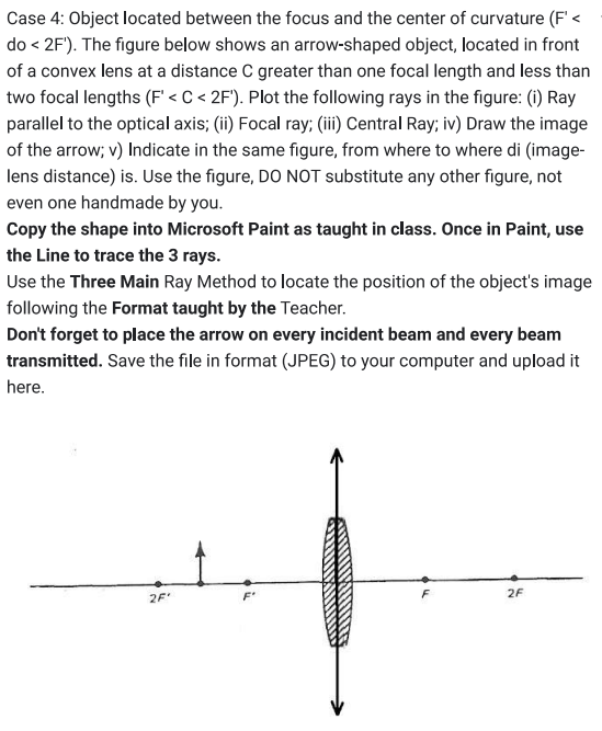 Solved Case 4: Object located between the focus and the | Chegg.com