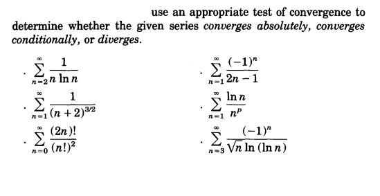 Solved use an appropriate test of convergence to determine | Chegg.com