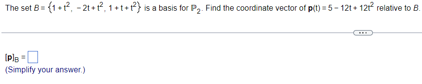 Solved Find the coordinate vector of x relative to the given | Chegg.com