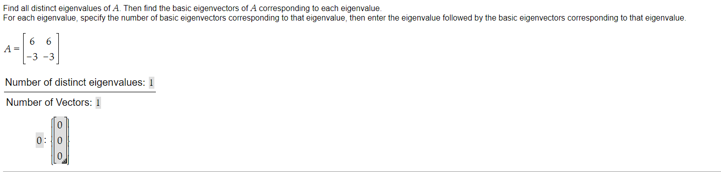 Solved Find all distinct eigenvalues of A. Then find the | Chegg.com