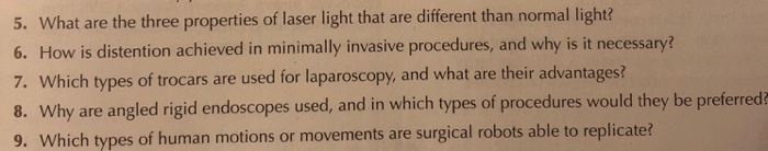 Solved 5. What are the three properties of laser light that | Chegg.com