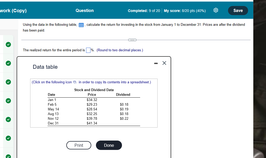 Solved Using the data in the following table, 囲, ﻿calculate | Chegg.com