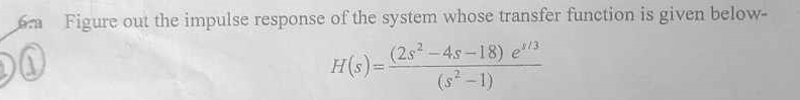 Solved Figure out the impulse response of the system whose | Chegg.com