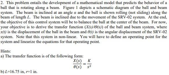 Solved 2. This problem entails the development of a | Chegg.com