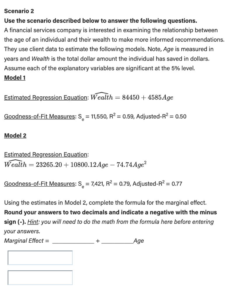 Solved Scenario 2 Use the scenario described below to answer | Chegg.com