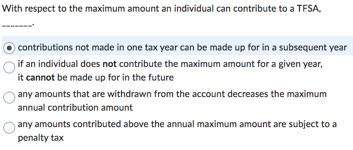 Solved With respect to the maximum amount an individual can | Chegg.com