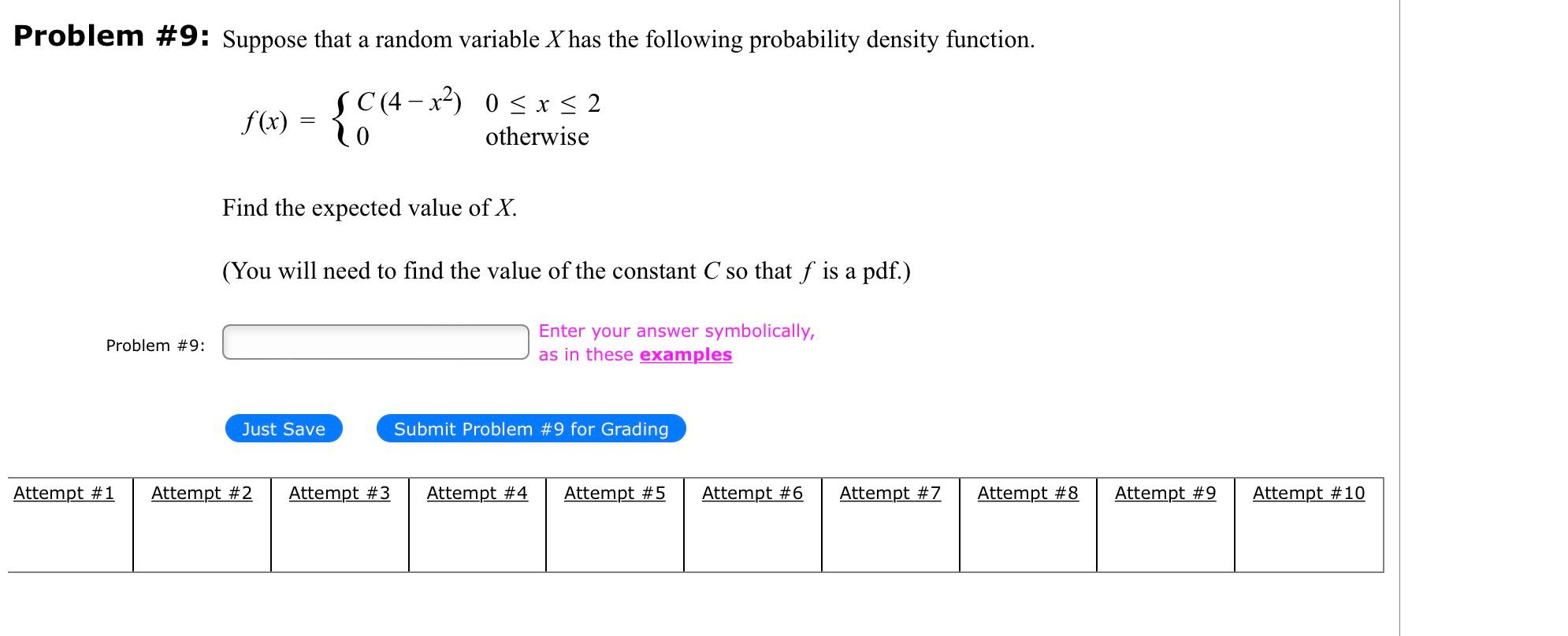 Solved Problem #9: Suppose that a random variable X has the | Chegg.com