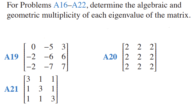 Solved For Problems A16-A22, determine the algebraic and | Chegg.com