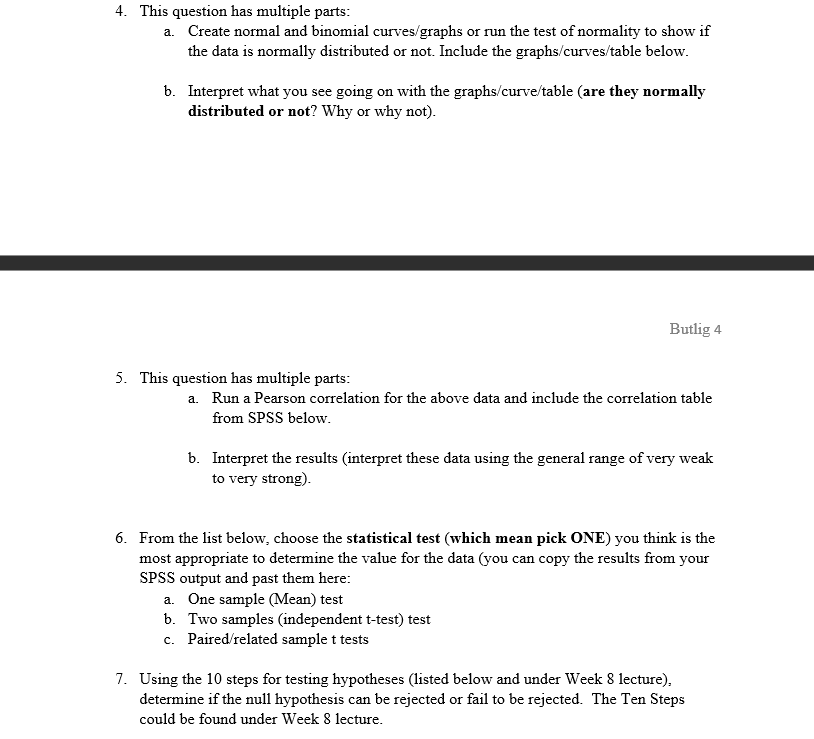 Solved PART 1. The data below examine the relationship | Chegg.com