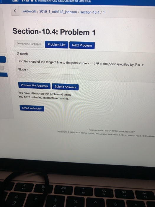 Solved webwork/2019 1 mth142_johnson / section-10.4/1 | Chegg.com