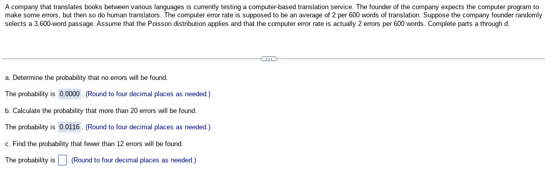 Solved A company that translates books between various | Chegg.com