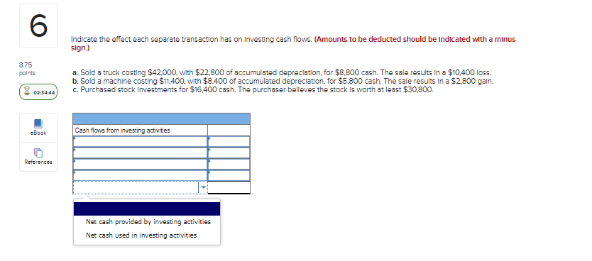 Solved 6 Indicate the effect each separate transaction has | Chegg.com