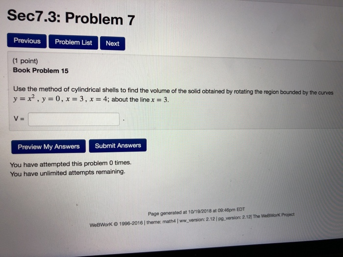 Solved Sec7.3: Problem 7 Previous Problem List Next (1 | Chegg.com