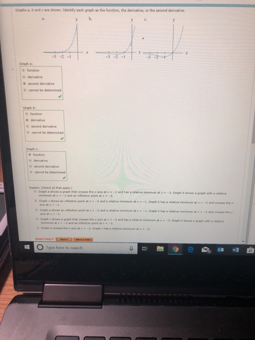 Solved Graphs a, b and c are shown, Identily each graph as | Chegg.com
