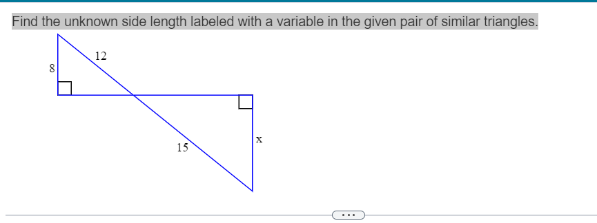 Solved Find the unknown side length labeled with a variable | Chegg.com
