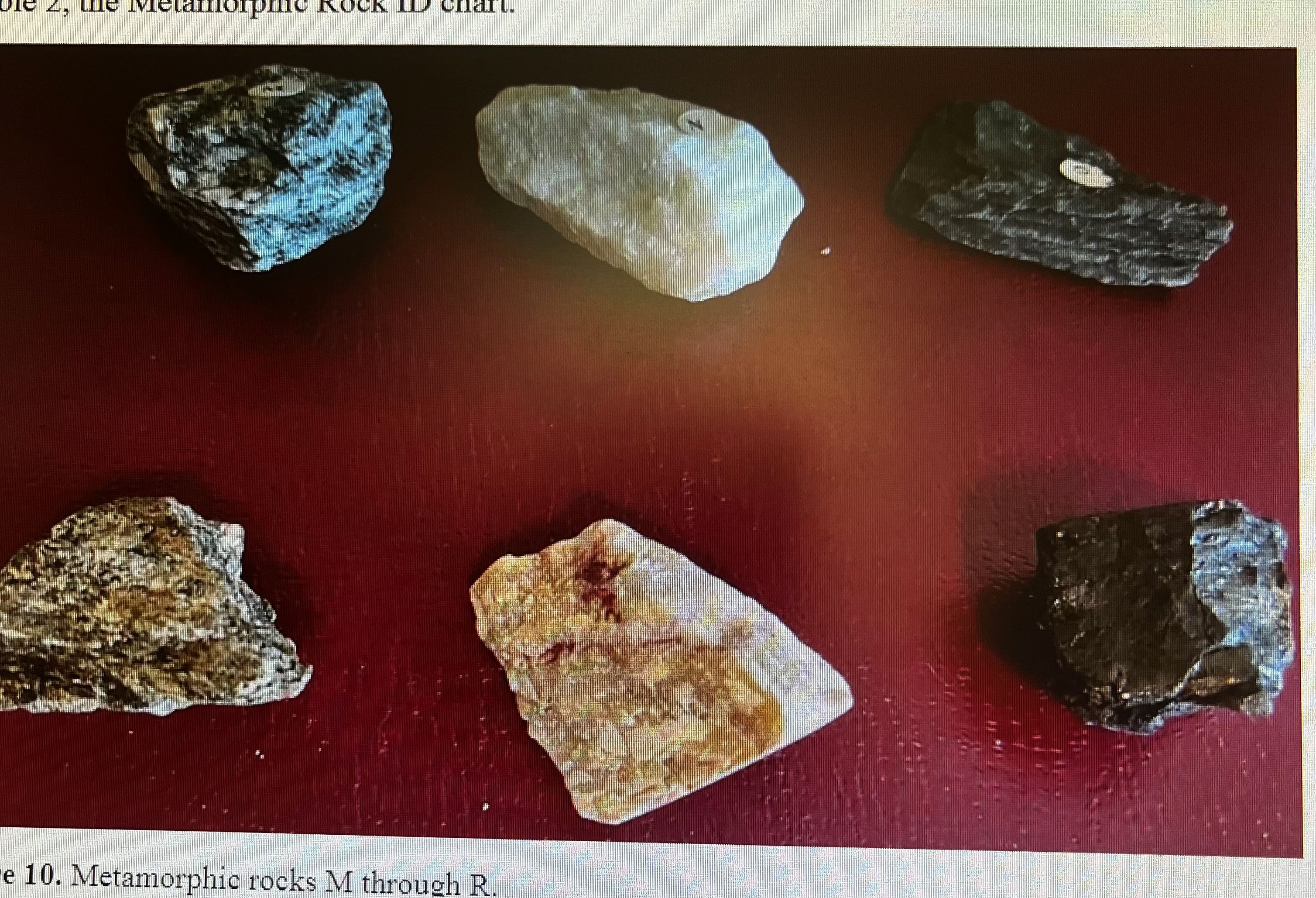 Solved Part A - Metamorphic Rock Identification In order to | Chegg.com