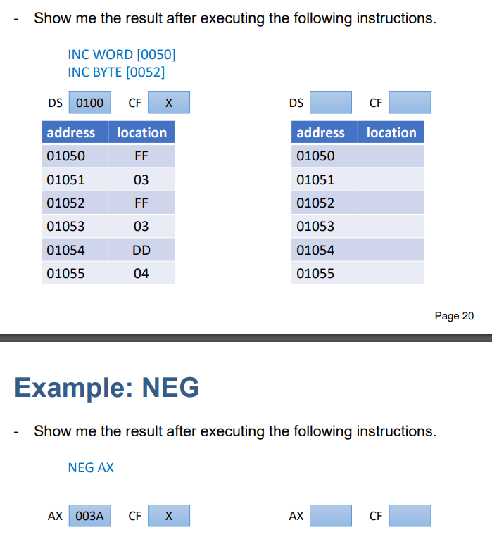 Show me the result after executing the following | Chegg.com