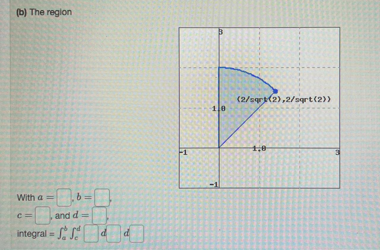 Solved For each of the following, set up the integral of an | Chegg.com