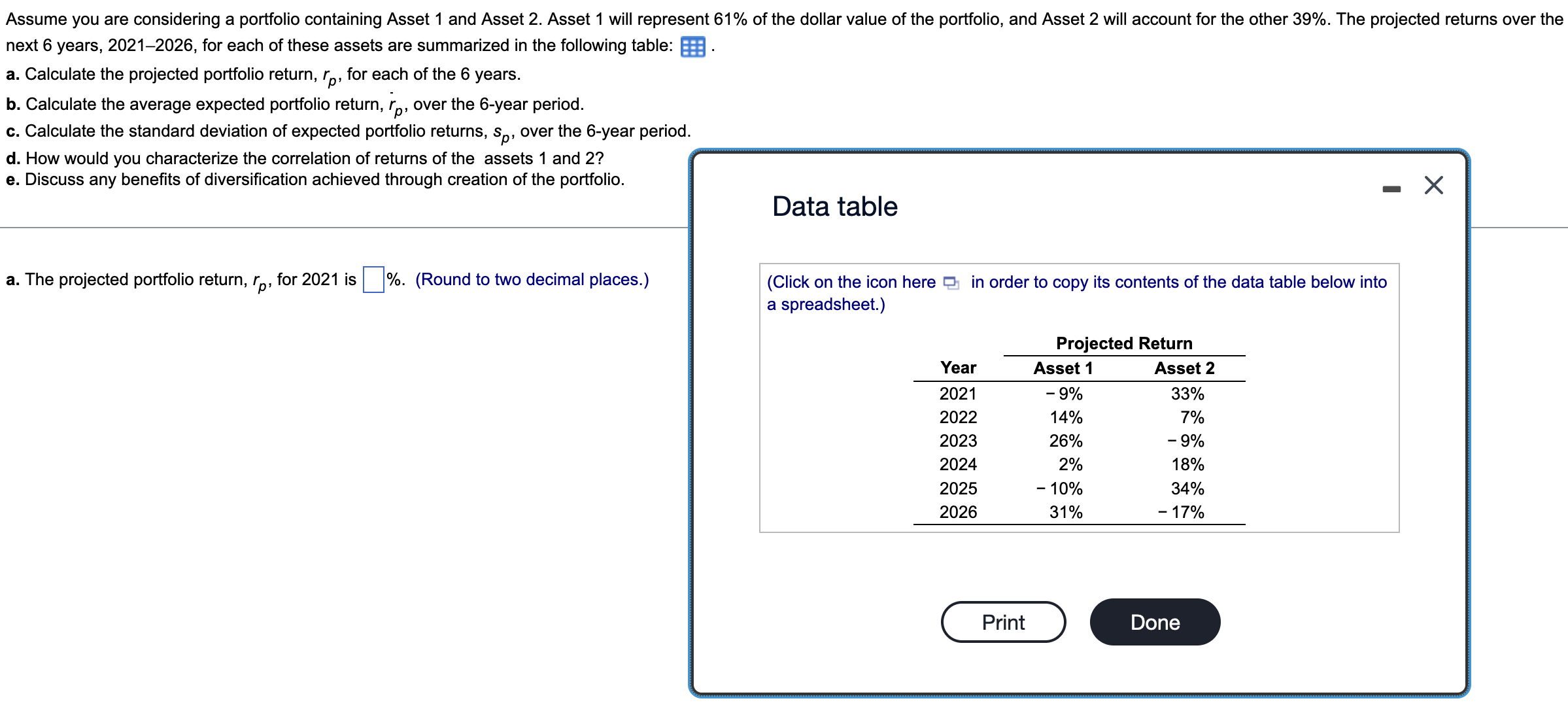Solved Parts A-C require 6 ﻿years to be figured.a. | Chegg.com
