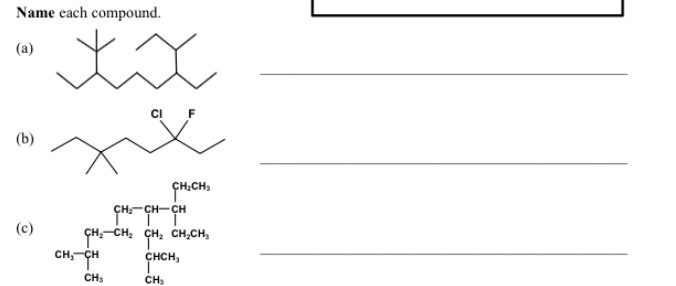 Solved Name each compound. CI (b) (c) CH.CH CH=CH-CH qME-CH, | Chegg.com