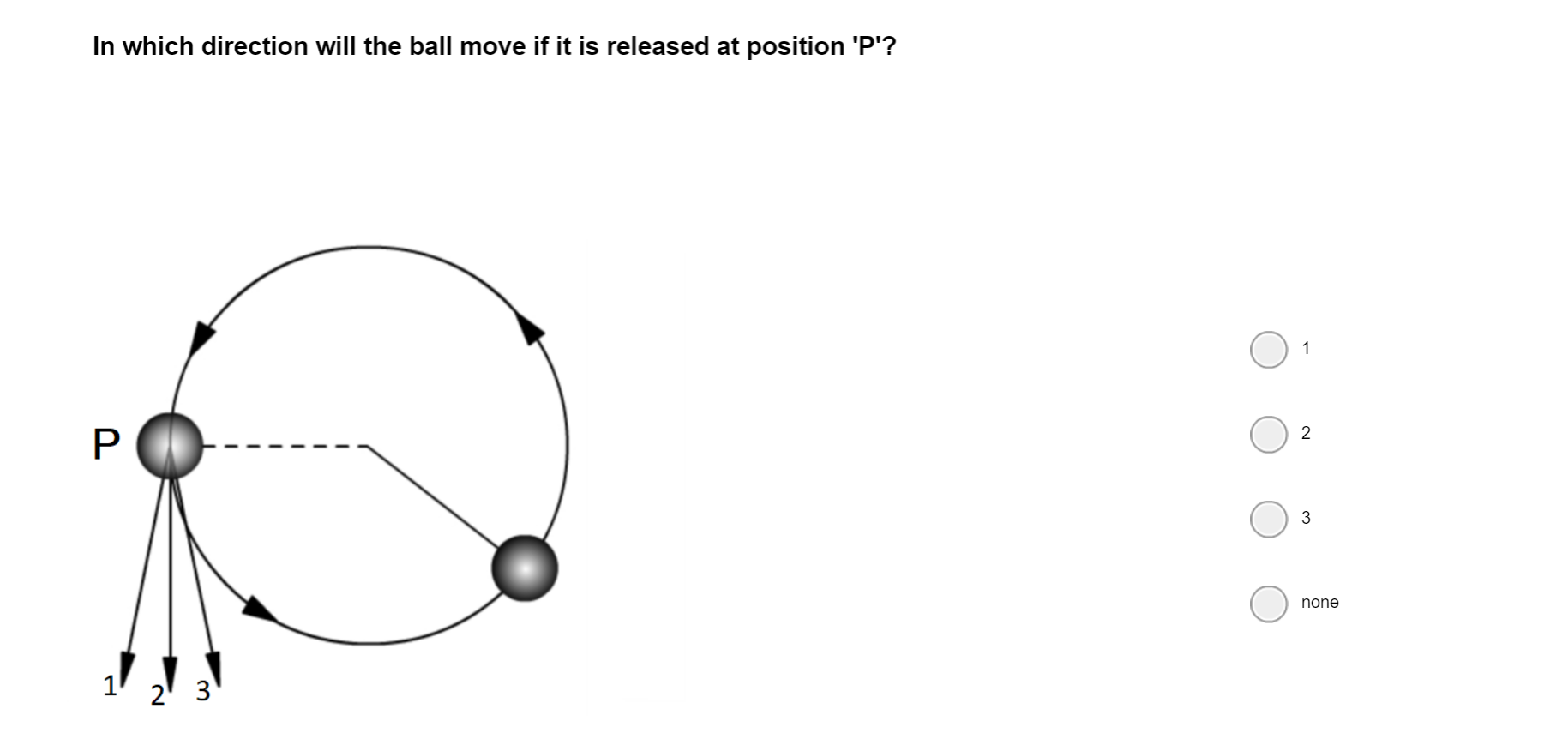 Solved In which direction will the ball move if it is | Chegg.com