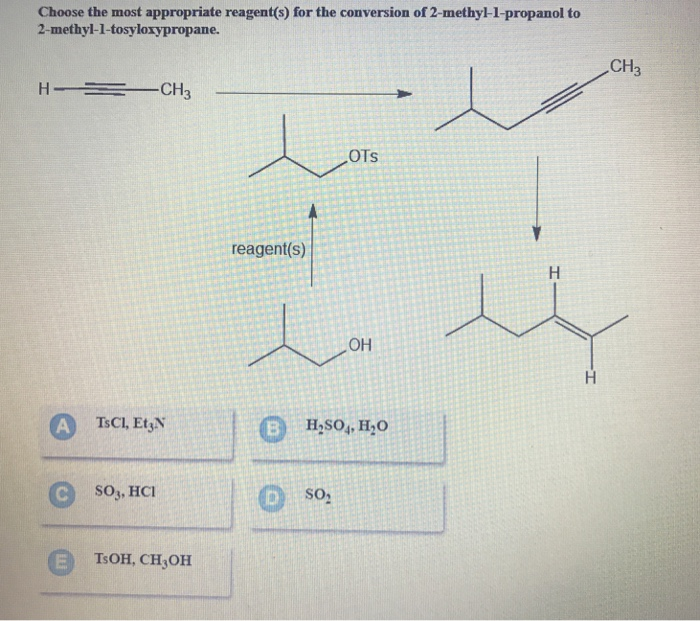 Solved Choose the most appropriate reagent(s) for the | Chegg.com