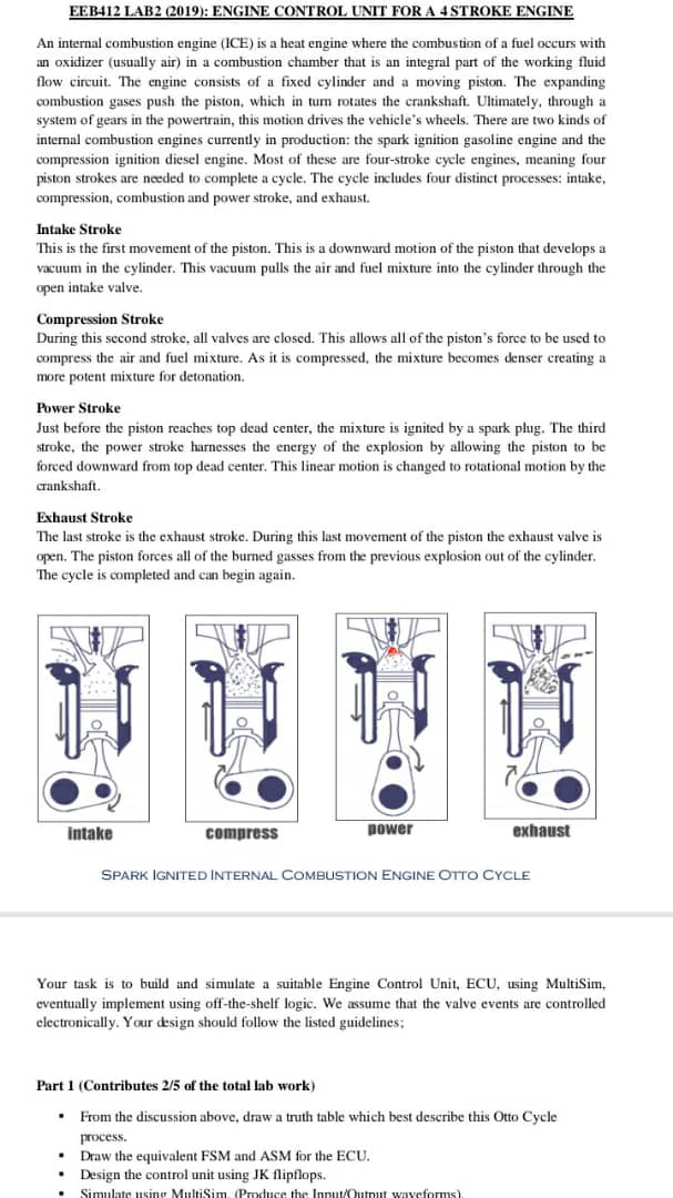 EEB412 LAB2 (2019): ENGINE CONTROL UNIT FOR A 4 | Chegg.com
