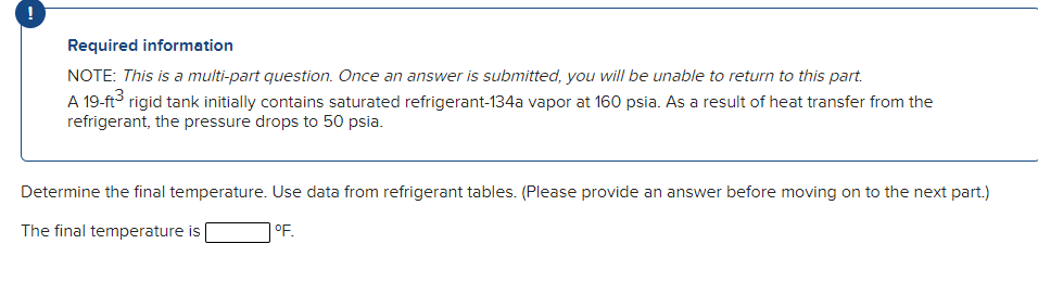 Solved Required information NOTE: This is a multi-part | Chegg.com