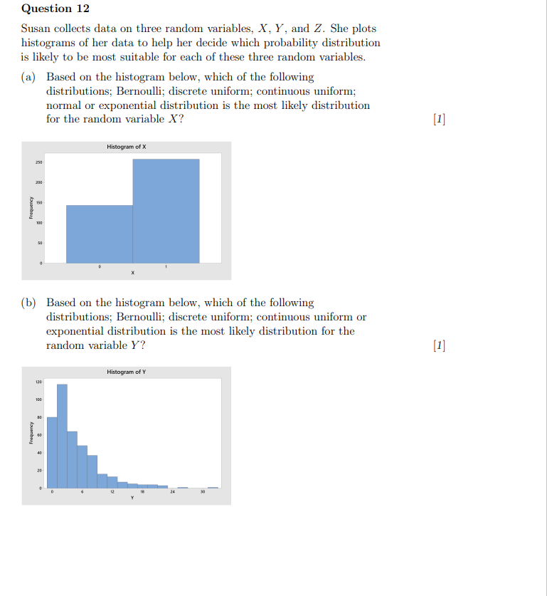 Solved Question 12 Susan collects data on three random | Chegg.com