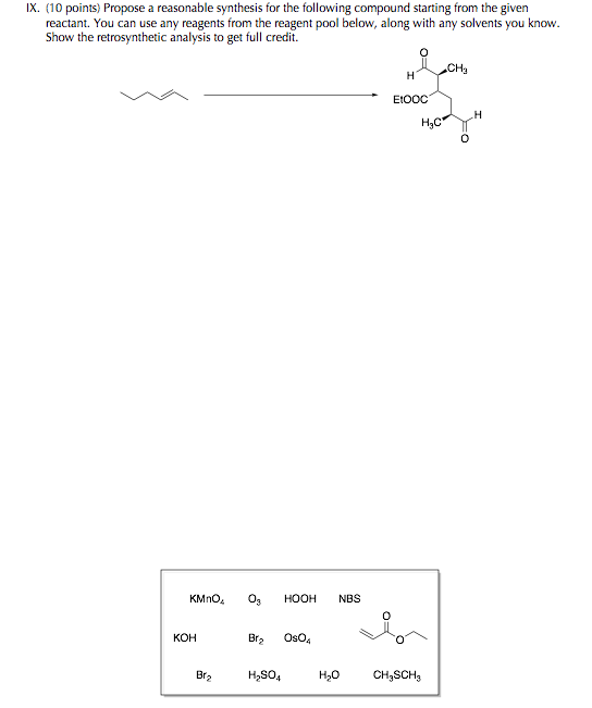 Solved Propose a reasonable synthesis for the following | Chegg.com