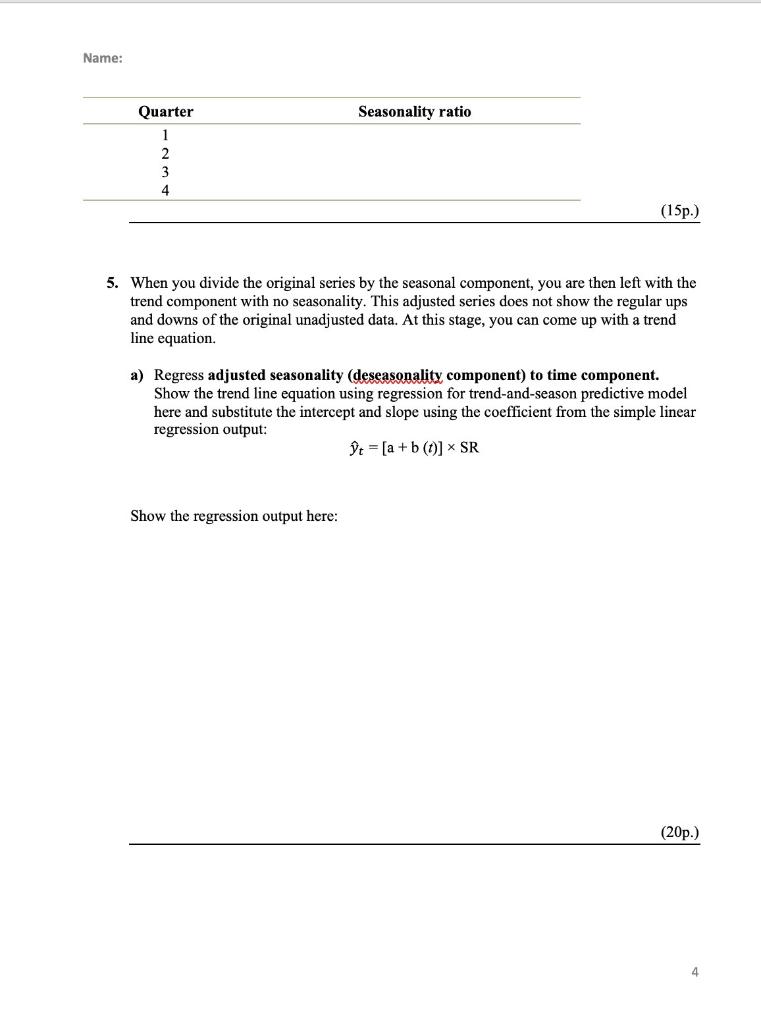Solved FIN 330 Assignment \#6 Case Study: Time Series | Chegg.com