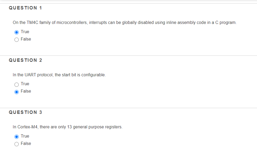 QUESTION 1 On the TM4C family of microcontrollers, | Chegg.com