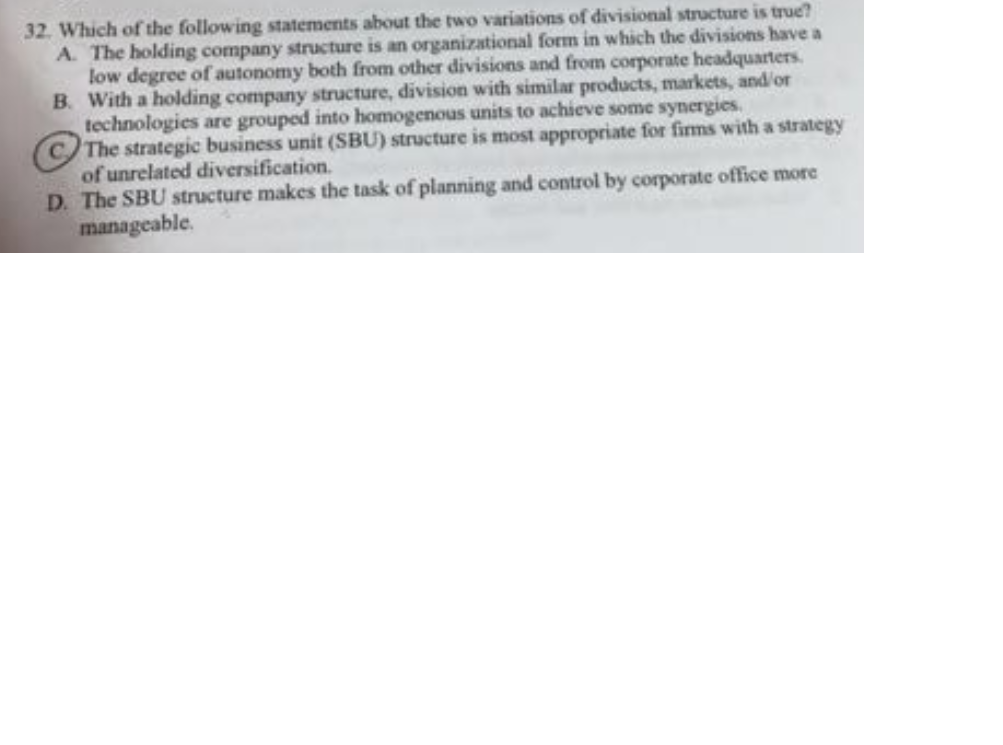 Solved the following statements about the two variations of | Chegg.com