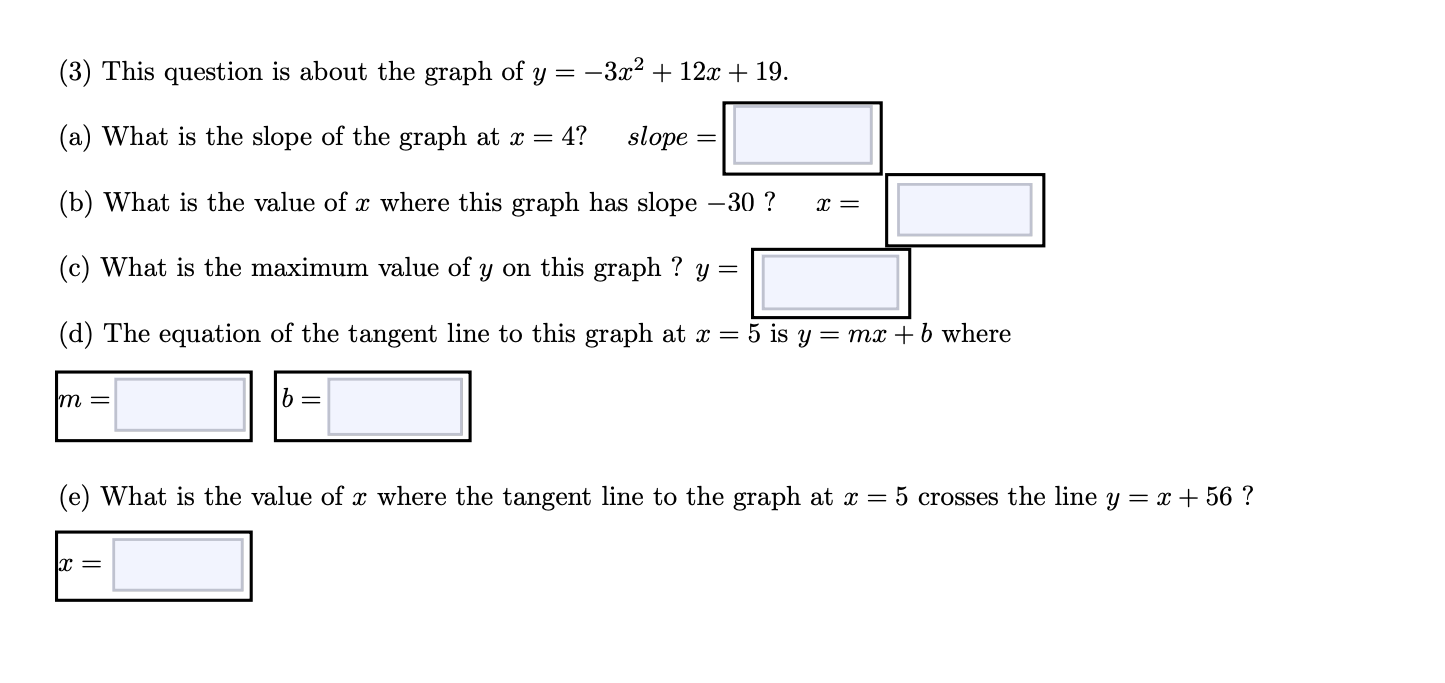 Solved This question is about the graph of: y = -3x^2 + 12x | Chegg.com