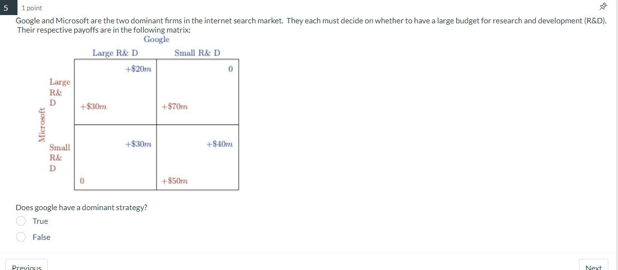 Solved Google and Microsoft are the two dominant firms in | Chegg.com